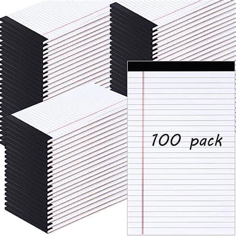 Yeaqee 50 Pcs 5 X 8 Inch Lined Legal Pads Rainbow Ruled