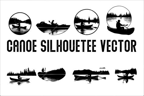 Premium Vector Canoe Silhouette Vector For Outdoor