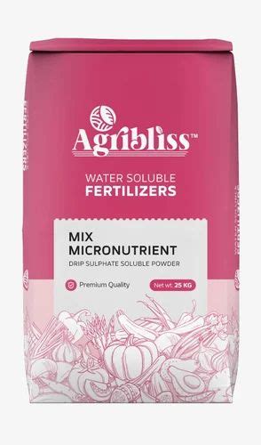 Organic Micronutrient Mix Fertilizers Drip Packaging Size 25 Kg At