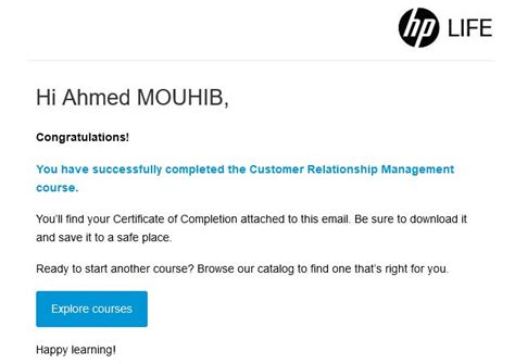 Ahmed Mouhib On Linkedin Crm Certification Hp Customerrelationshipmanagement Learningjourney…