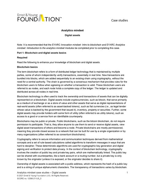 Analytics Mindset Case Studies Digital Assets Analytics Mindset Case