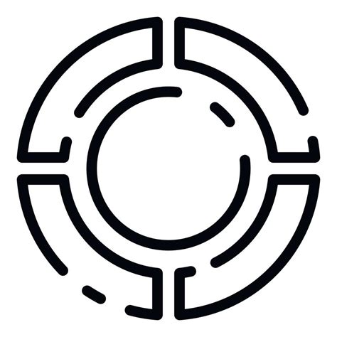 Pie Chart Icon Outline Style 15374164 Vector Art At Vecteezy