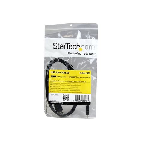 Startech® 3 Usb Malemicro Usb Male Cable With Mobile Charge Sync