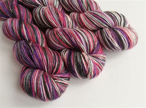Hand Dyed Variegated Yarn Single Ply Merinosilk 4ply Wool Etsy