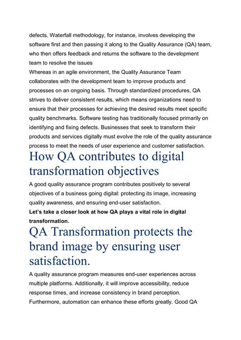 Why Is Qa Transformation Vital For Digital Transformationpdf