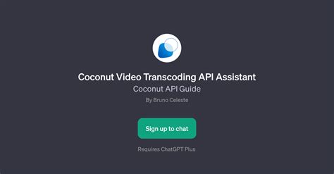 Coconut Video Transcoding Api Assistant Video Transcoding Guidance Taaft
