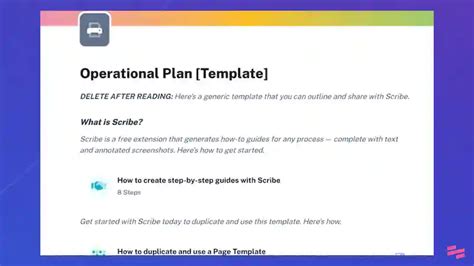 What Is An Operational Plan A Complete Playbook Examples Tips And More Scribe