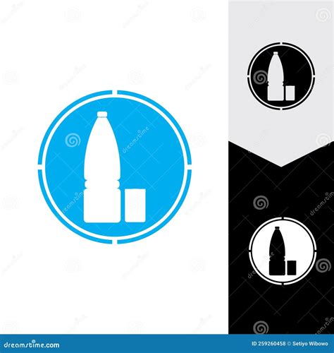 Plastic Bottle And Glass Vector Icon Stock Vector Illustration Of