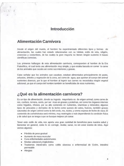 Alimentacion Carnivora Pdf