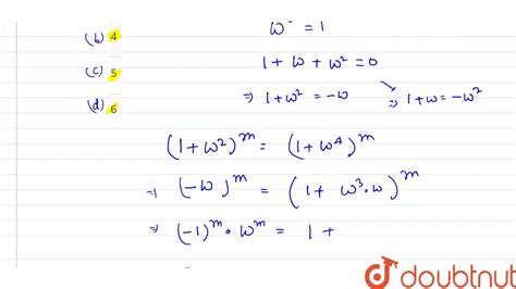 `omega` Is An Imaginary Cube Root Of Unity If `1 Omega 2 M1