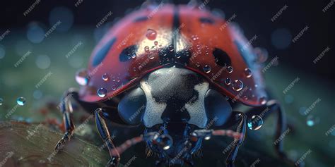 Premium Ai Image Amazing Macro Photography Of A Ladybug Close Up