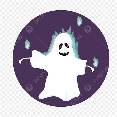 Cartoon Cute Halloween Festival White Ghost Wisp Floating Element