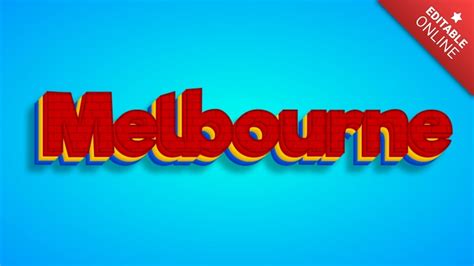 Melbourne Red Bricks 3d Text Effect Generator