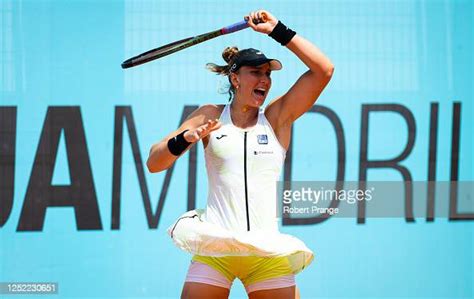 Beatriz Haddad Maia Of Brazil In Action Against Mirra Andreeva During