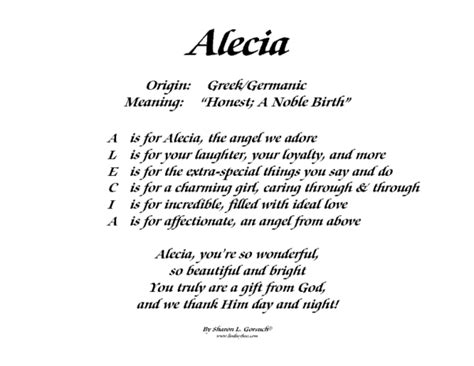 Alecia Name
