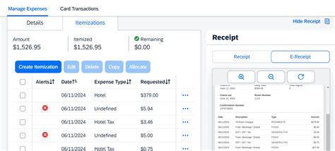 Solved Cant Edit E Receipt Itemizations Sap Concur Community