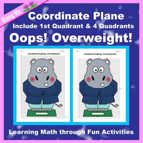 Winter Coordinate Plane Graphing Picture Oops Overweight Made By Teachers