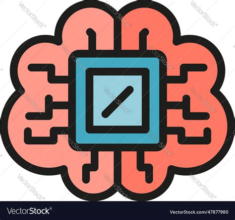 Memory Chip Icon Flat Royalty Free Vector Image