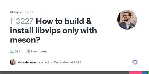 How To Build Install Libvips Only With Meson Libvips Libvips
