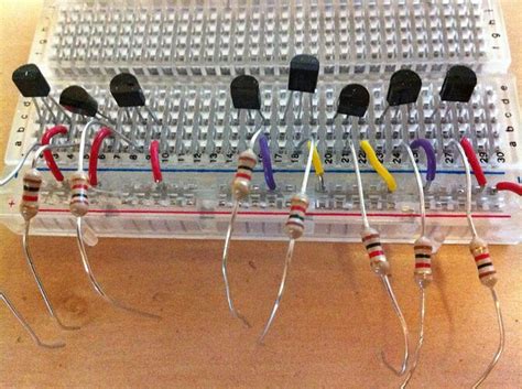 Npn Transistors Controlling 12v Led Stirps Leds And Multiplexing