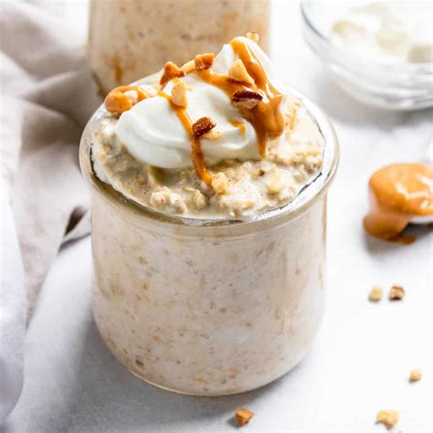 Peanut Butter Greek Yogurt Overnight Oats Lemons And Zest