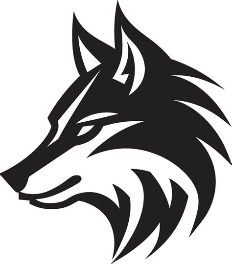 Sinister Timberwolf Symbol Onyx Guardian Insignia 32357021 Vector Art