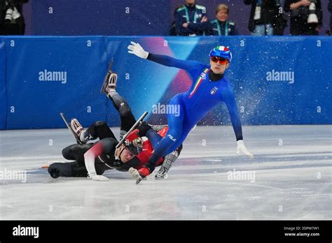 Pietro Sighel During Mens 500m Short Track For The Milan Cortina 2026