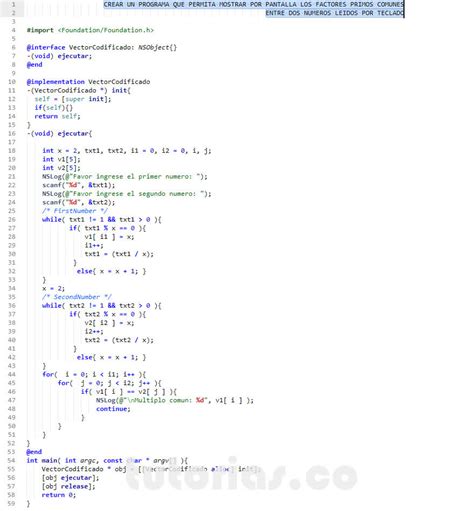 POO Objective C Multiplos Comunes Tutorias Co
