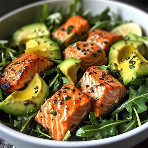 Zesty Salmon And Avocado Salad Bowl