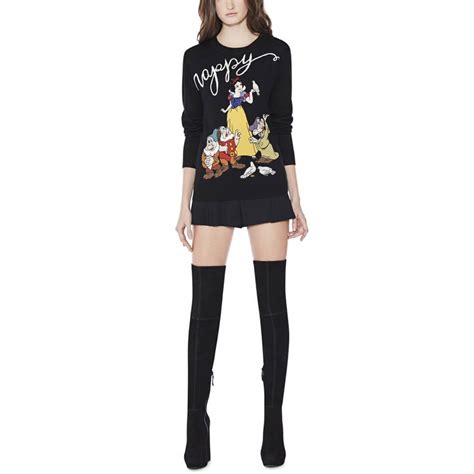 Alice Olivia Rudy Snow White Embellished Sweater Evachic
