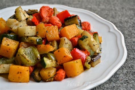 Krithis Kitchen Oven Roasted Winter Vegetables