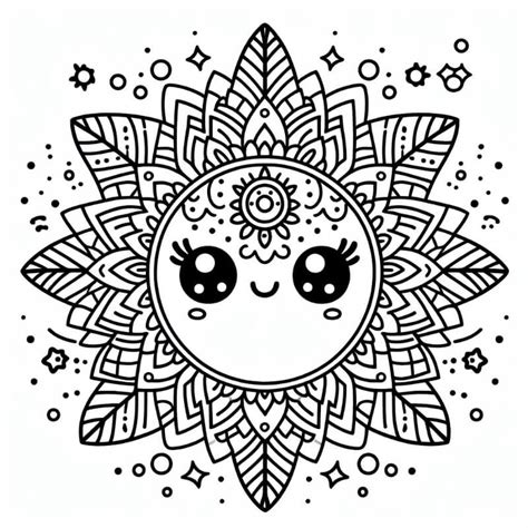 Symmetrical Shapes Mandala Coloring Page Mandalamaker Online