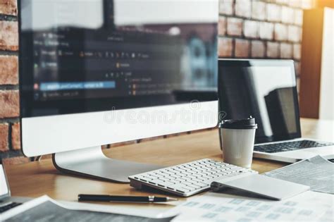 developing programmer development website design and coding technologies stock image image of