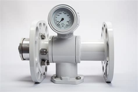 Premium AI Image A Flow Meter In Action Isolated On White Background