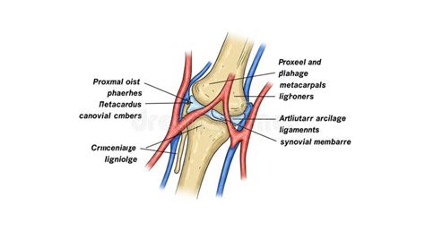 Illustration Of A Human Joint Featuring Key Anatomical Elements Like