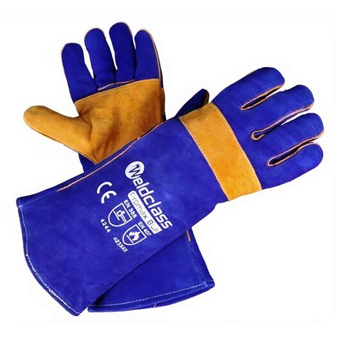 Weldclass Promax Blue Kevlar Welding Gloves Acl Industrial Technology