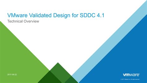 Vmware Validated Design For Sddc 41 Technical Overview Speaker Deck