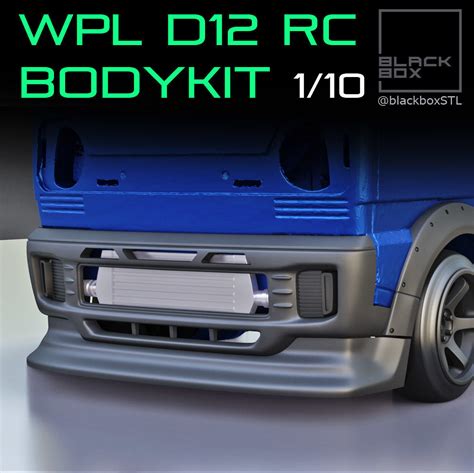 Wpl D12 Rc Bodykit B004 By Blackbox 1 10th 3d Model 3d Printable Cgtrader