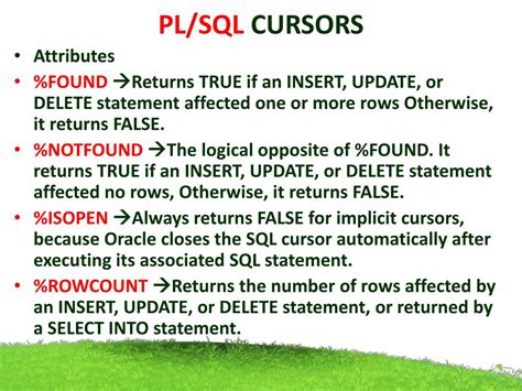 PPT PL SQL PowerPoint Presentation Free Download ID