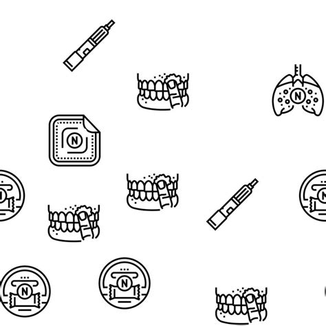 Nicotine Cigarette Tobacco Smoke Vector Seamless Pattern 23245905