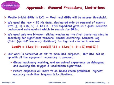 ppt fun with dc1 grb triggers localizations etc jerry bonnell