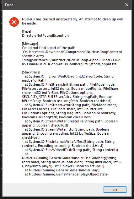 Nucleus Coop Error While Running Start Game R Nucleuscoop