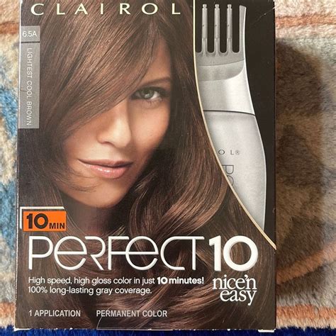 Clairol Perfect 10 Permanent Hair Color Lightest Cool Brown Glazelnut