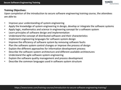 PPT Secure Software Engineering Tonex Training PowerPoint Presentation ID 8018333