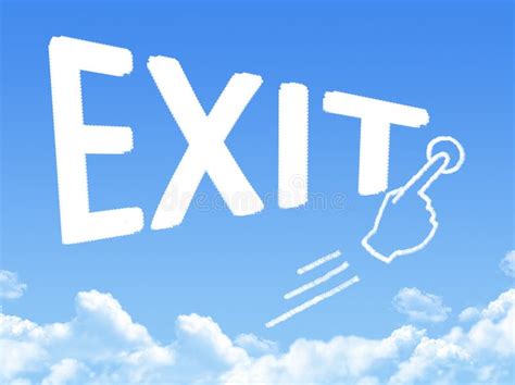 Exit Message Cloud Shape Stock Illustration Illustration Of Blow