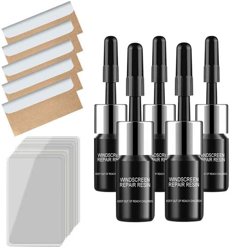 5 Pcs Windshield Crack Repair Kit Auto Glass Nano Repair