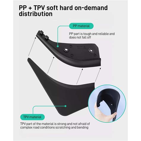 4 Pcs Upgraded Model Y Mud Flaps Compatible