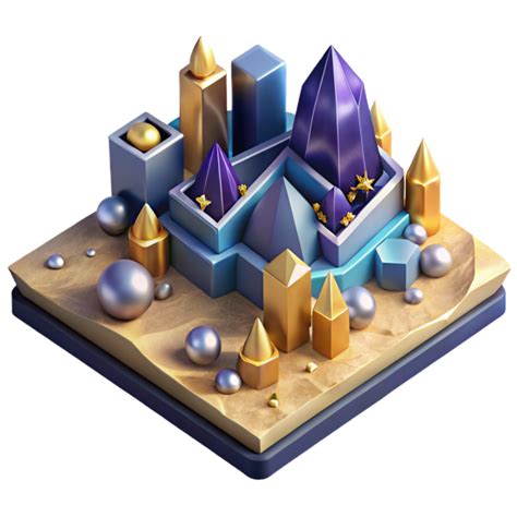 Magnificent Vintage Isometric Map With Urban Planning Details Cutout