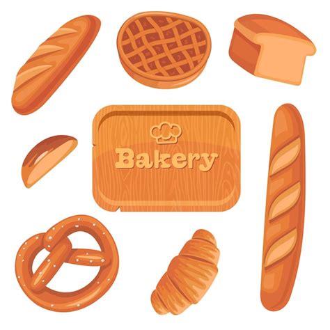 Premium Vector Set Of Baked Goods Set Of Vector Elements Isolated On