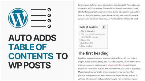 How To Automatically Adds Table Of Contents In Wordpress For Free
